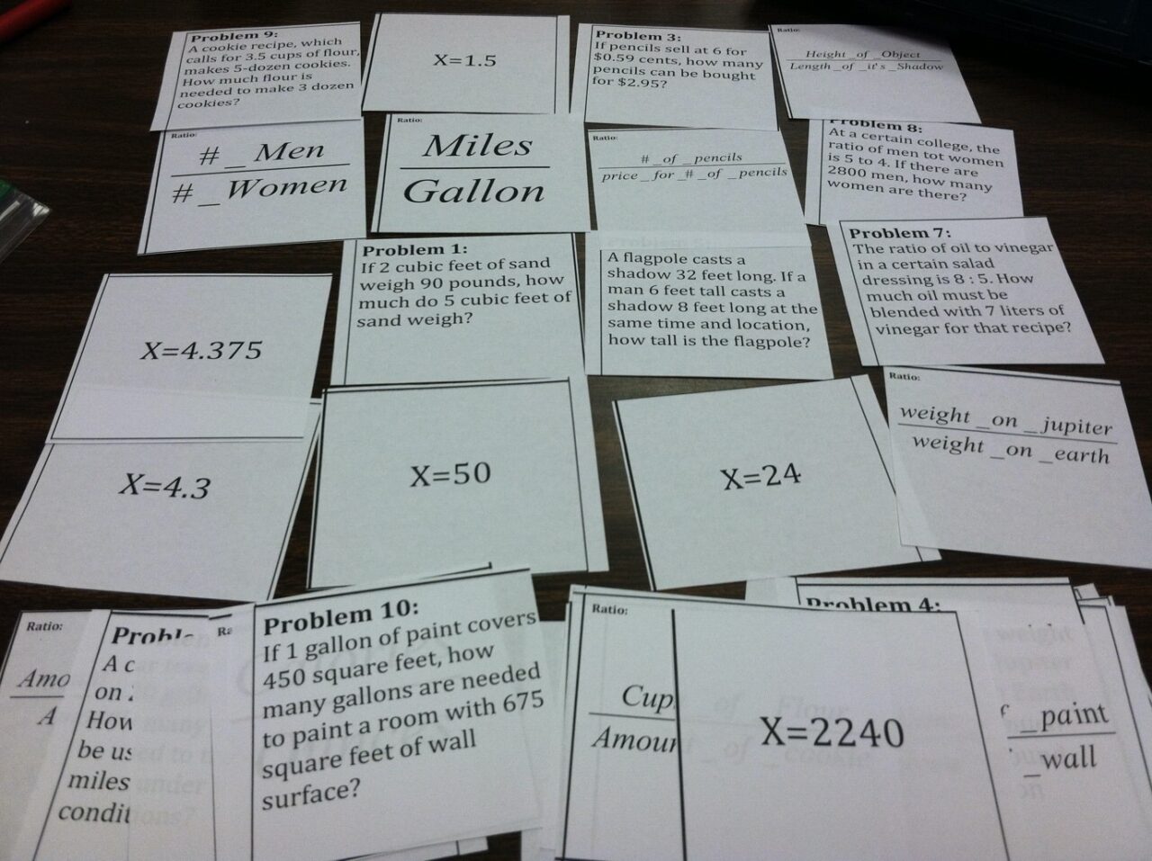 Proportion and Ratio Matching Game - SectorShare